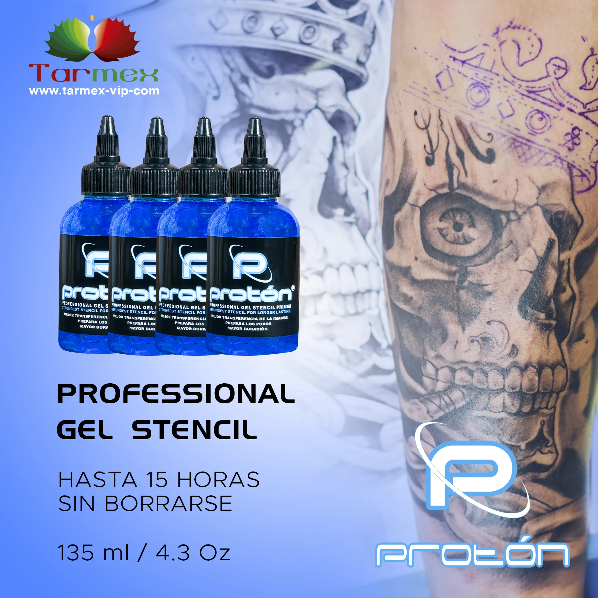 Protón Blue Stencil Premier Gel 135 ml
