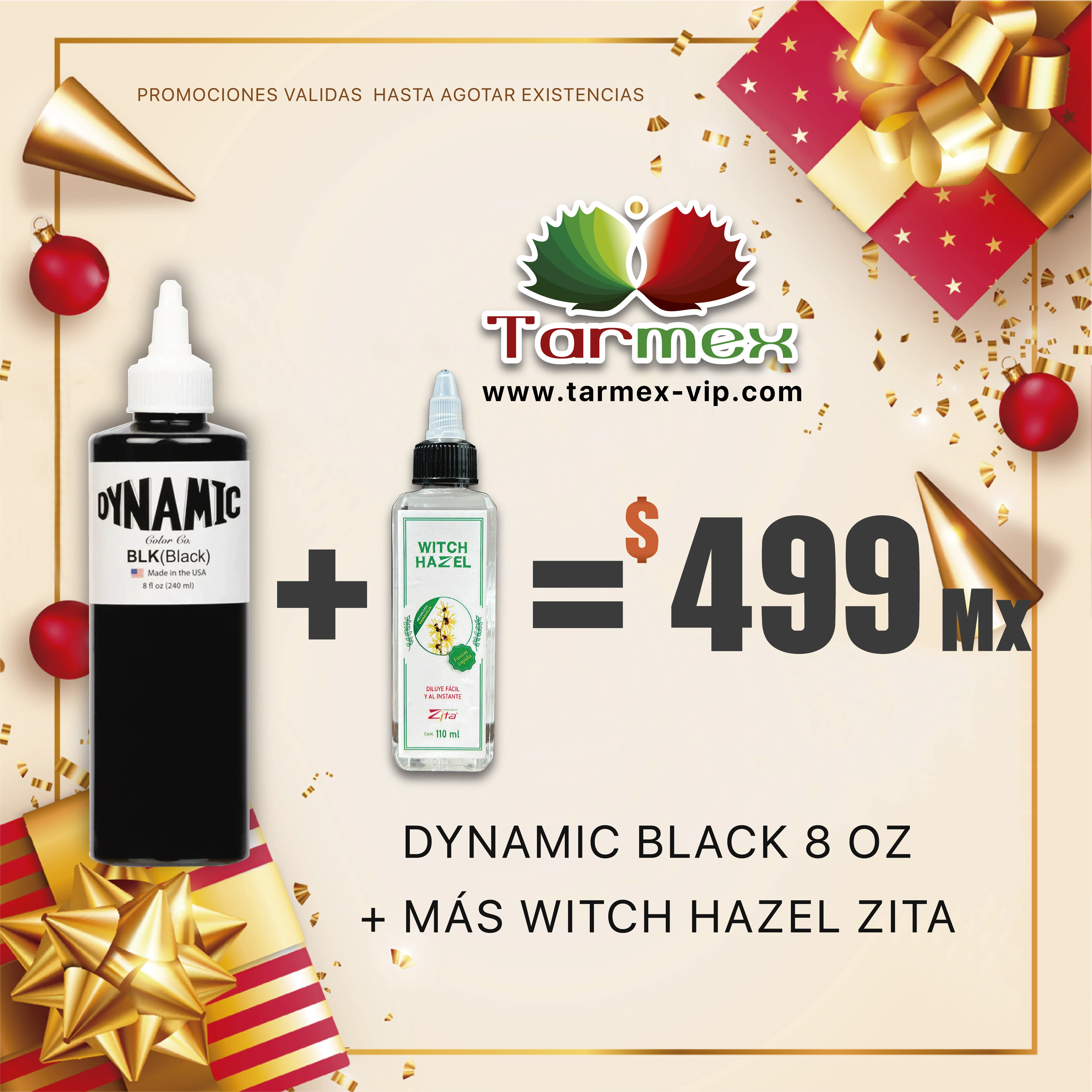 Kit de Dynamic Black 8 Oz + Witch Hazel Zita