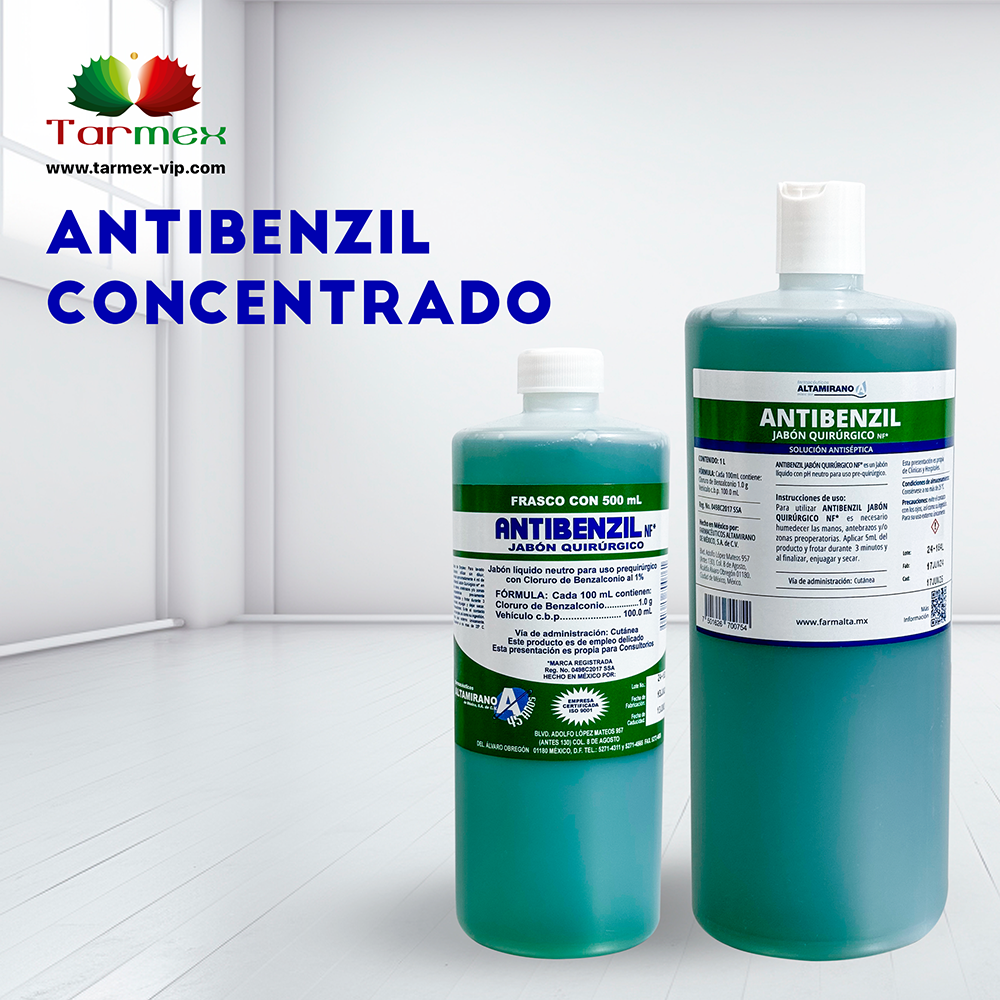 Jabón Desinfectante Antibenzil Verde