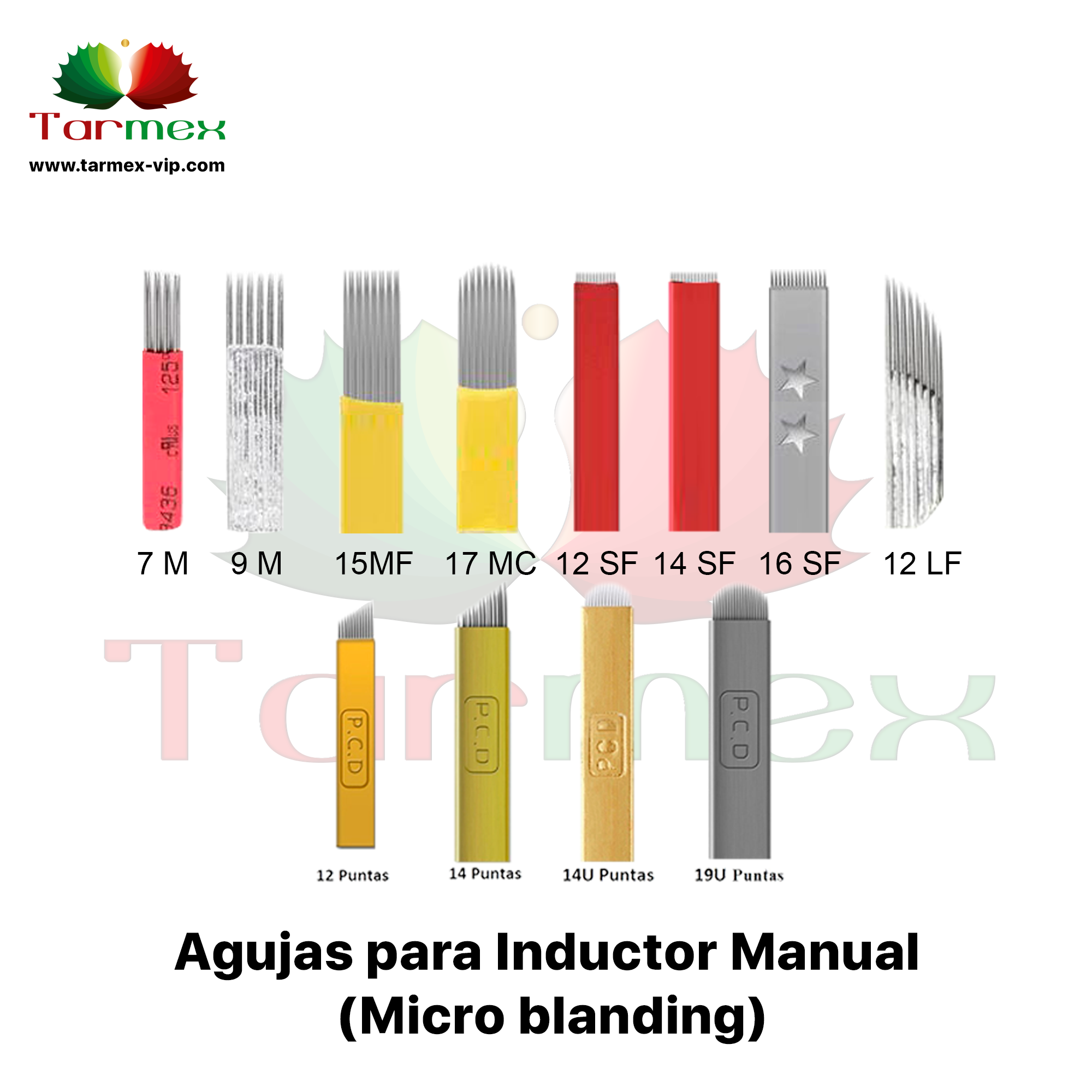 Agujas para inductor manual (micro blading)
