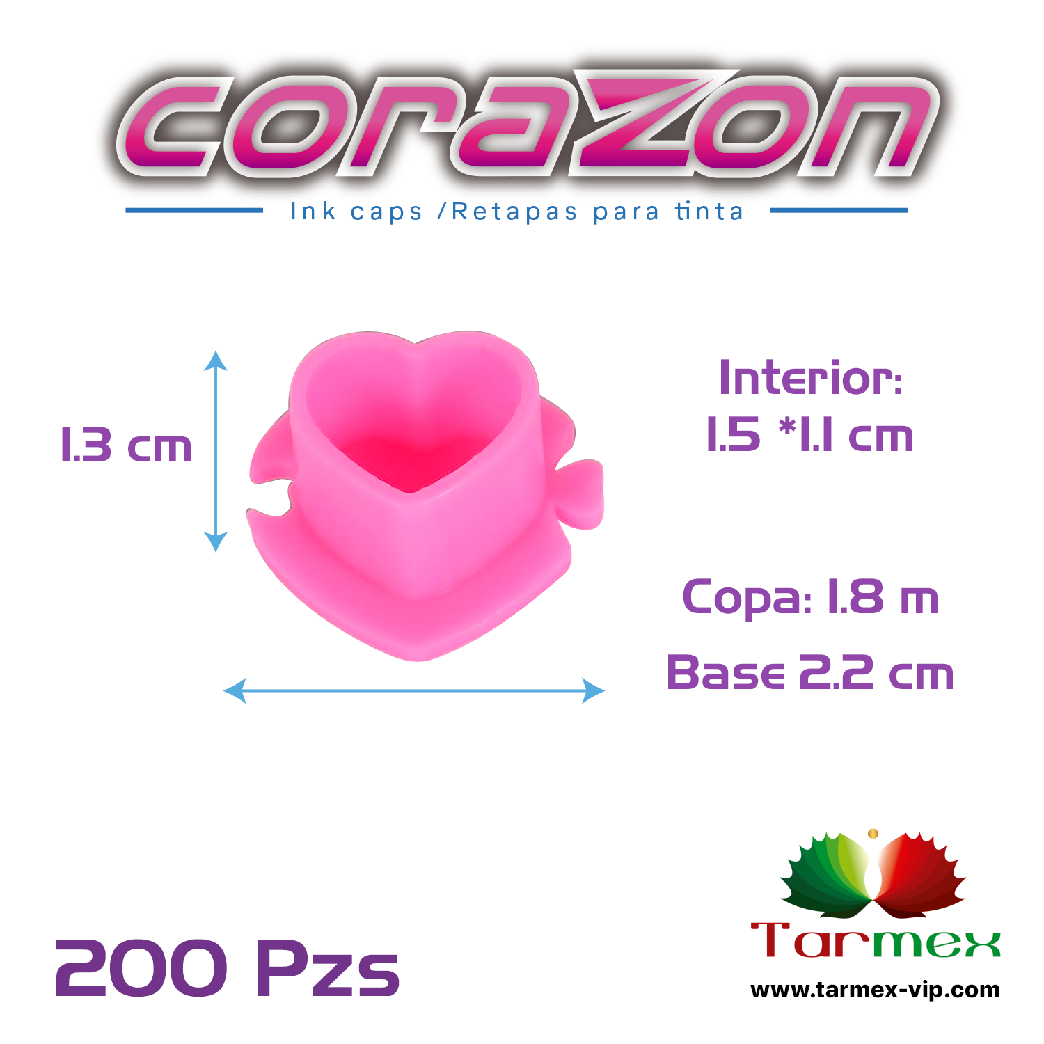 Corazon - Zita (Caps / retapas) 200 piezas