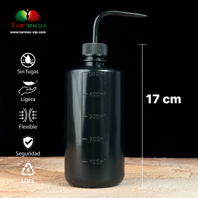 Piseta color negro y transparente