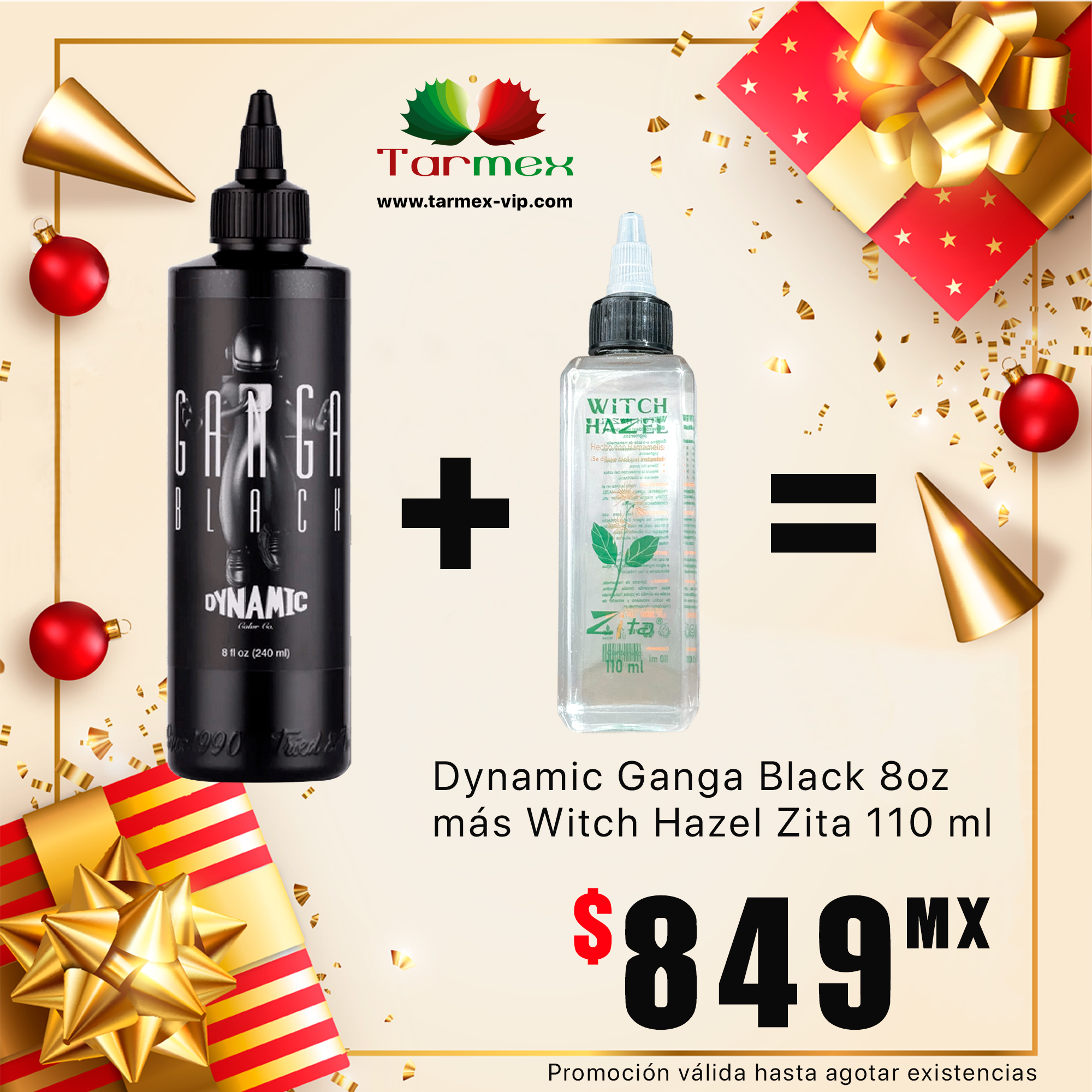Kit de DYNAMIC Ganga Black 8 oz + Witch Hazel Zita 110 ml