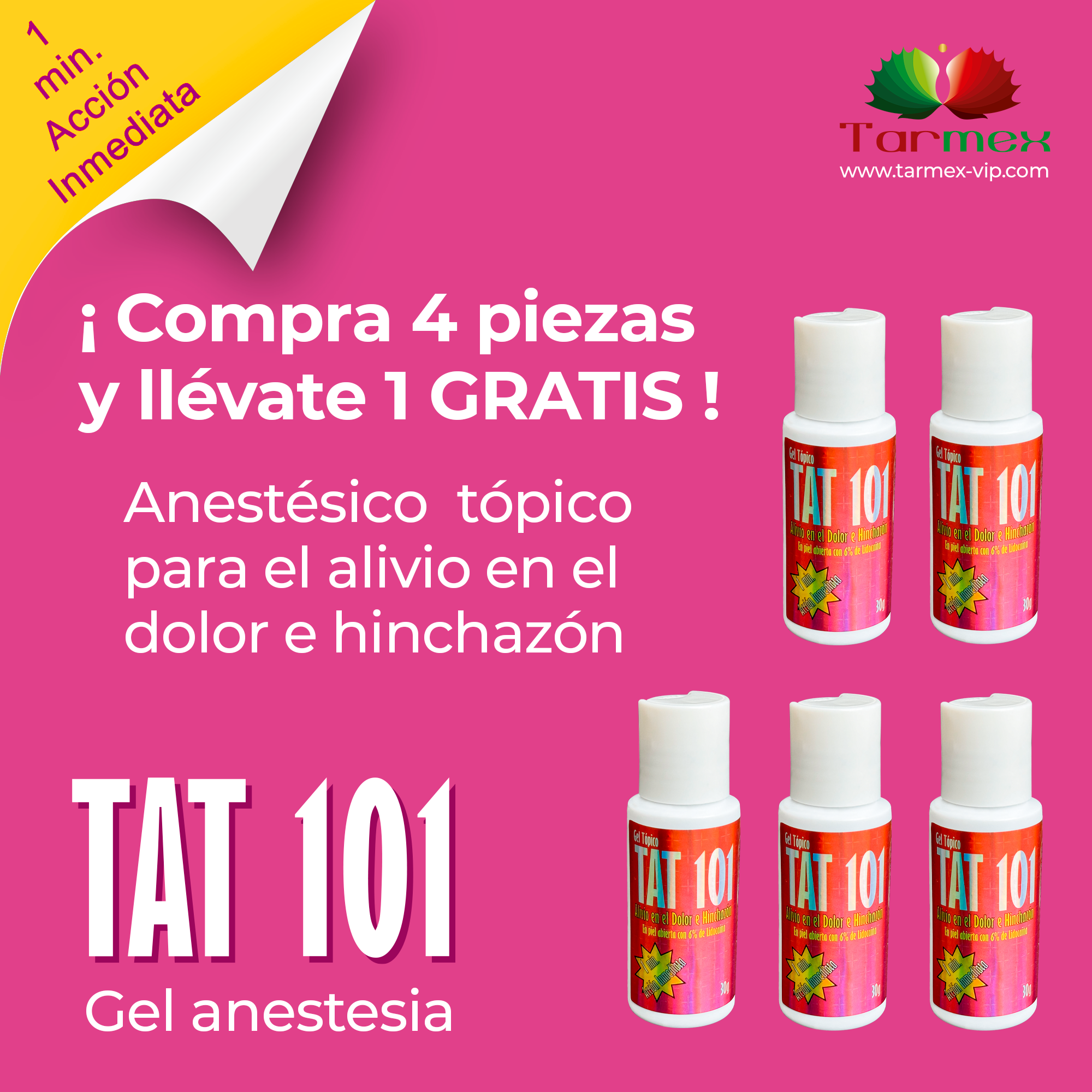 TAT 101 Gel Anestesia 30 gr