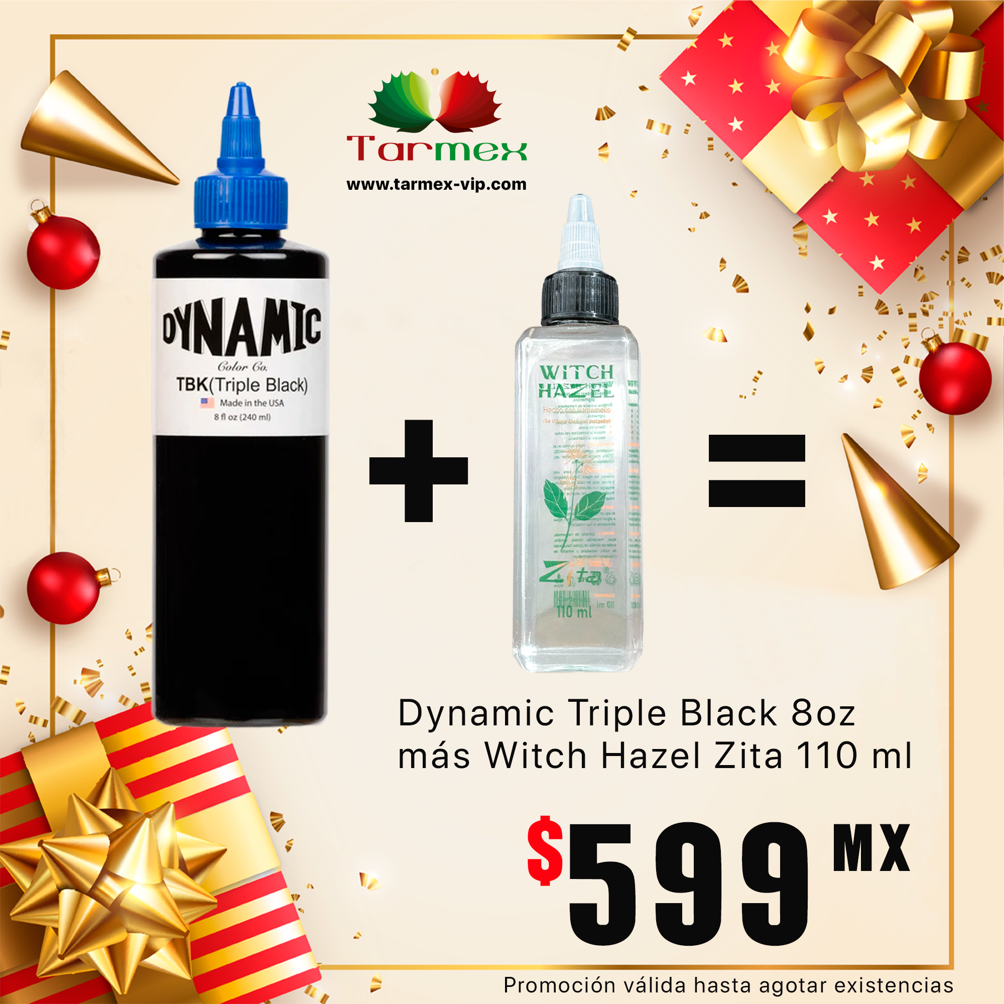 Kit de DYNAMIC Triple Black 8 oz + Witch Hazel Zita 110 ml