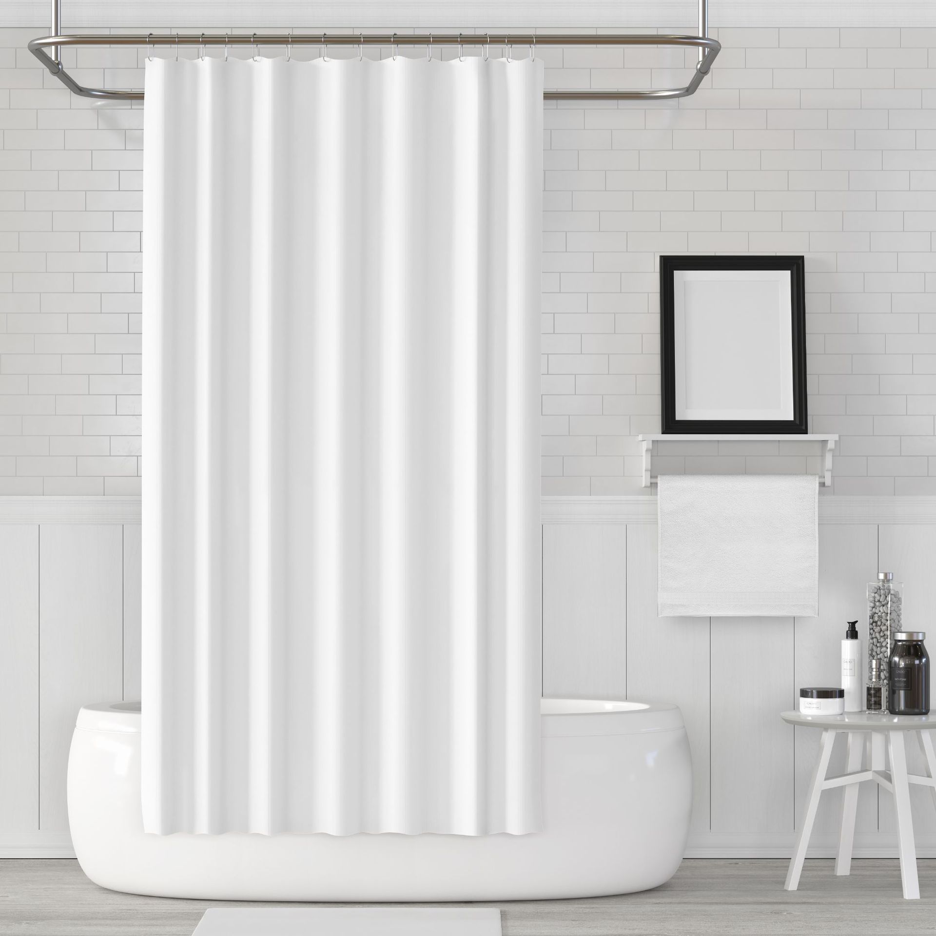 Sublimation White Blank Shower Curtain - Chinese Warehouse