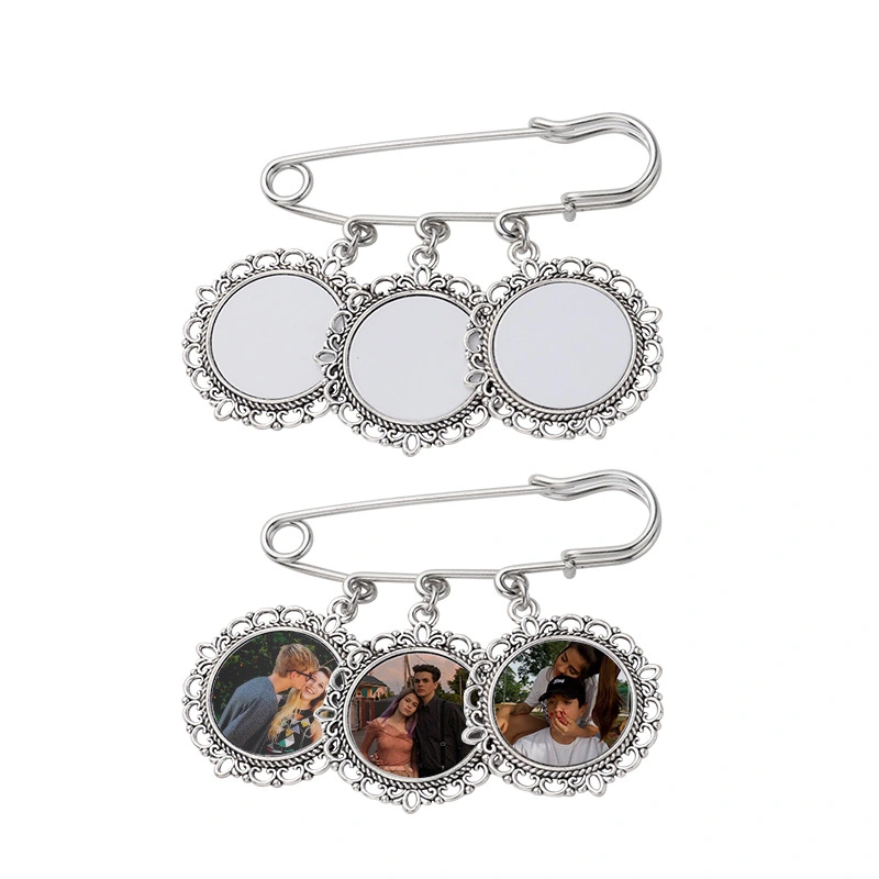 Sublimation Diy Photo Lapel Pins Brooches - Chinese Warehouse