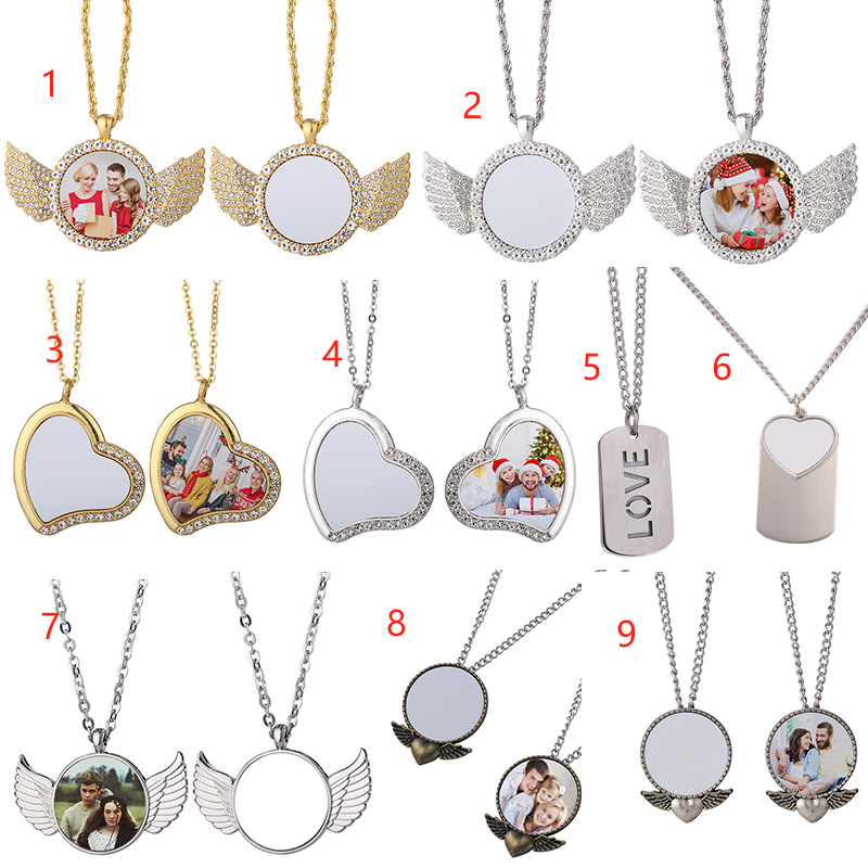 Sublimation Zink Alloy Valentine Necklace - Chinese Warehouse