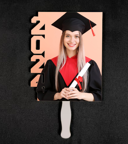 Sublimation Blank MDF Fan for Grad - Chinese Warehouse