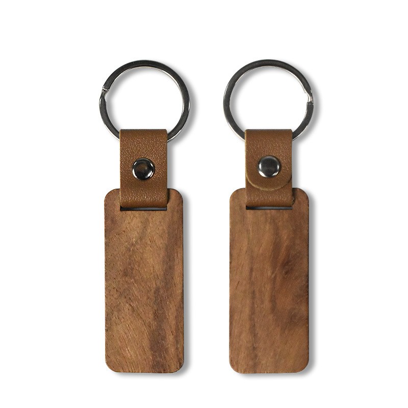 PU+Wood Suite For Laser Engraving keychain - Chinese Warehouse