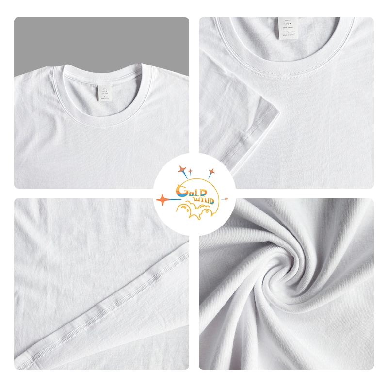 DTF blank Shirt 100% 210G Cotton white Nonsexual T shirt - Chinese Warehouse