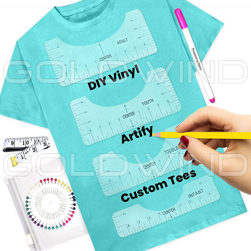 T-Shirt Guide Ruler Vinyl Ruler Guide Size Chart Alignment Ruler Shirt ...