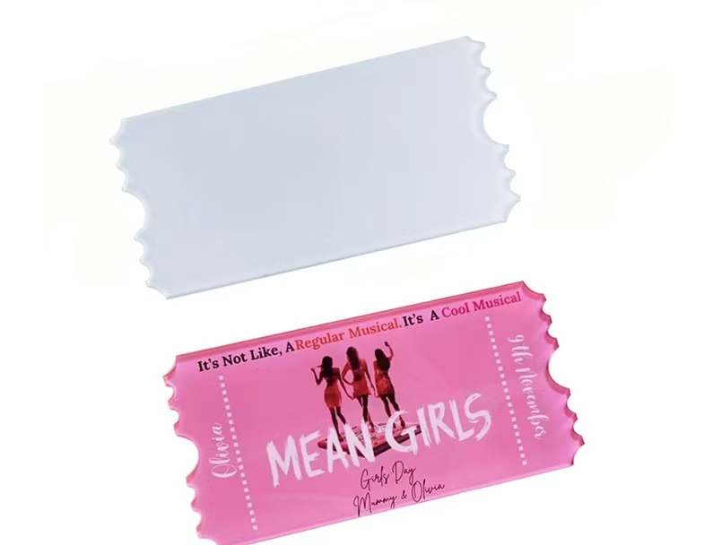 RTS CHINA - Qualisub Creative 3mm Acrylic Ticket Sublimation Blank ...