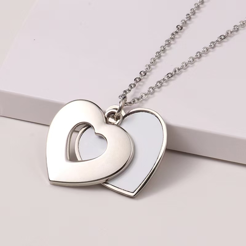 RTS CHINA - Sublimation Necklace Valentine's Sublimation Heart Carved ...