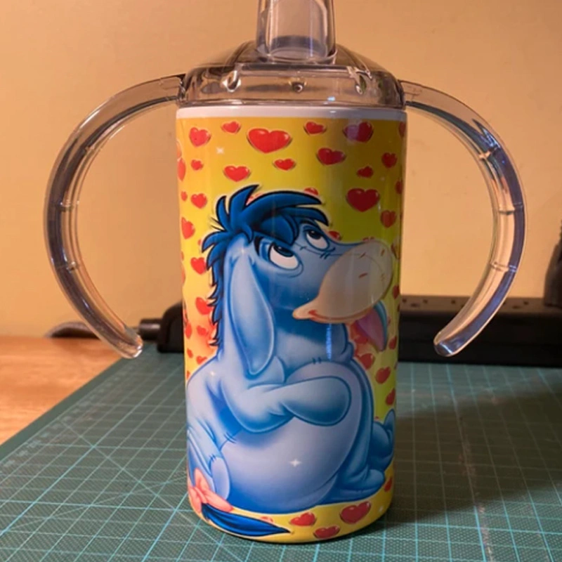 30pcs 12oz Sublimation Kids Sippy Cup | 2 Lids | - RafeeSub