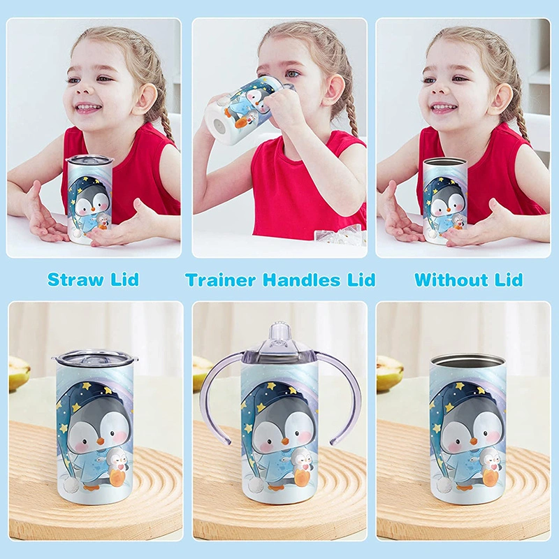 30pcs 12oz Sublimation Kids Sippy Cup | 2 Lids | - RafeeSub