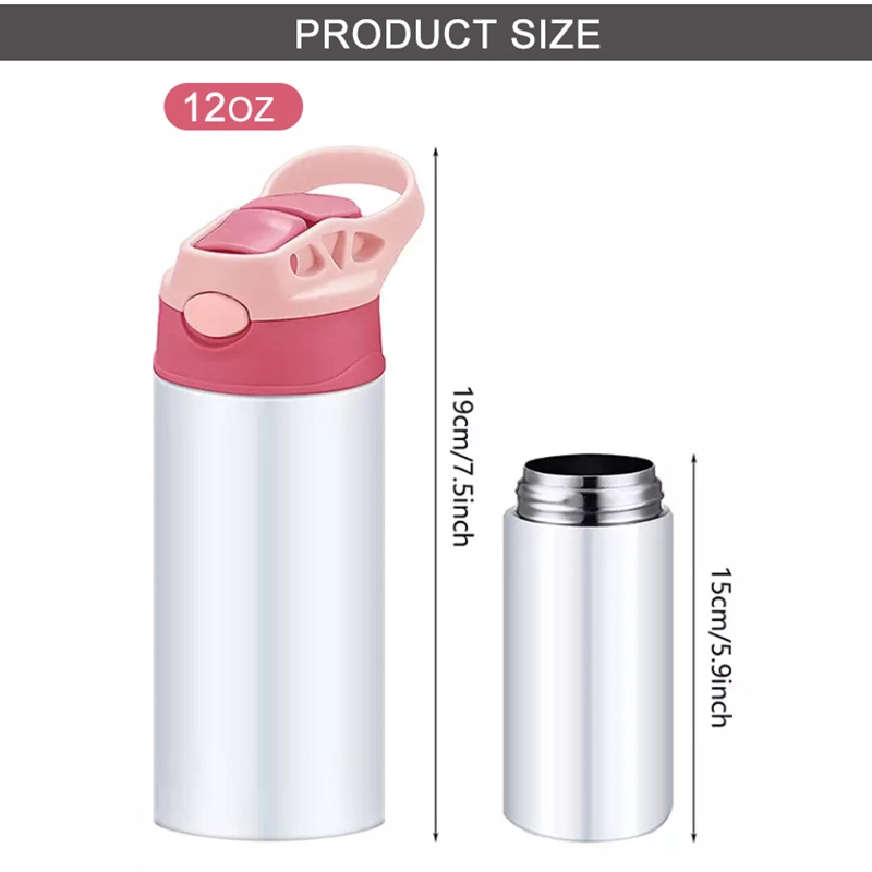12oz Sublimation Kids Water Bottle Mix 6 Color - RafeeSub