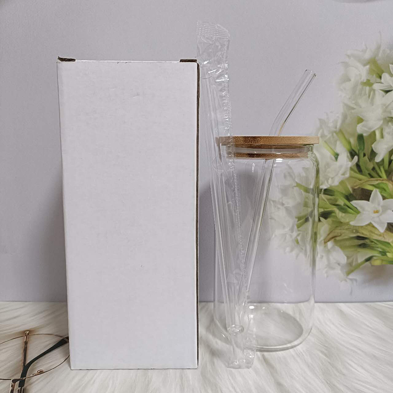 16oz Clear/ Frosted Sublimation Glass Can | Sublimation Blanks | - RafeeSub