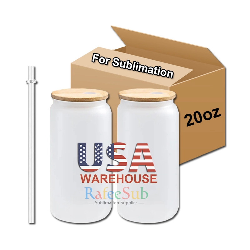 20oz Frosted Sublimation Glass Can | Sublimation Blanks | - RafeeSub