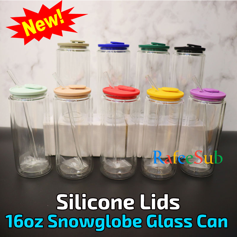25PCS 16oz Pre-Drilled Clear Double Wall Snowglobe Blanks Sublimation ...