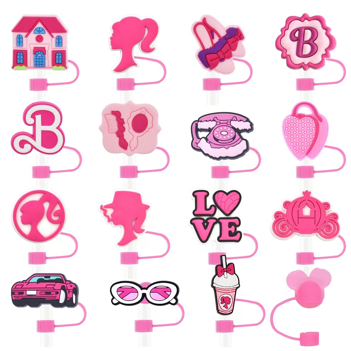 Barbie Straw Cap Cover Straw Topper Cap Fit 10mm Dia Straw