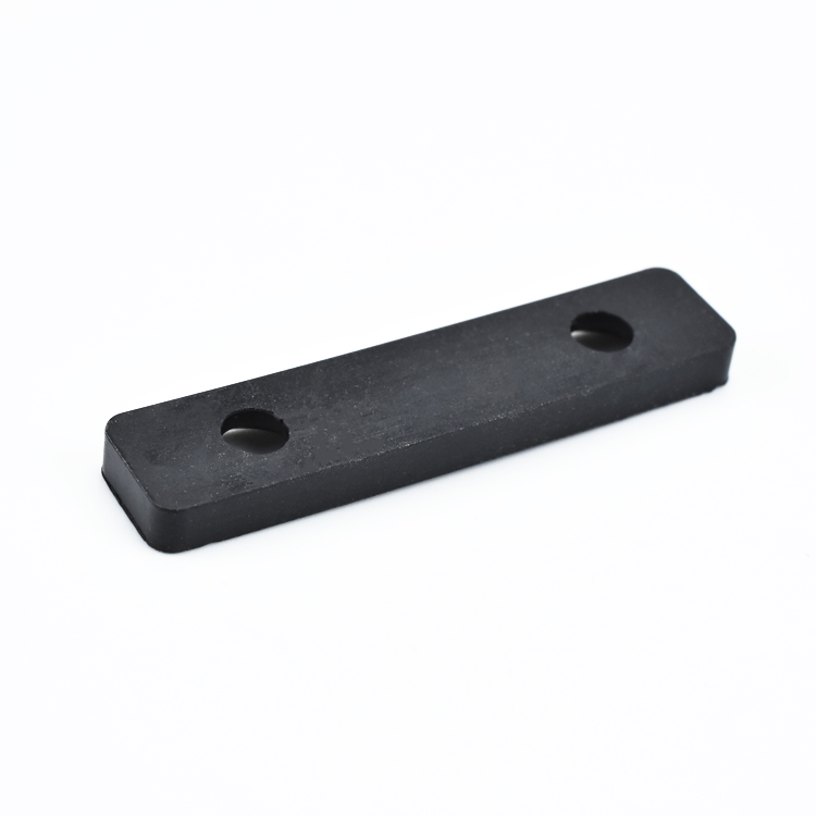 Customizable Rectangular Rubber Buffer Stops With Holes | ZYXrubber
