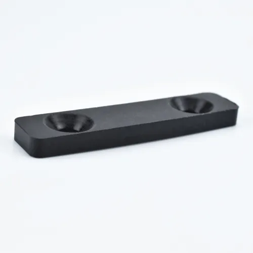 Customizable Rectangular Rubber Buffer Stops With Holes | ZYXrubber