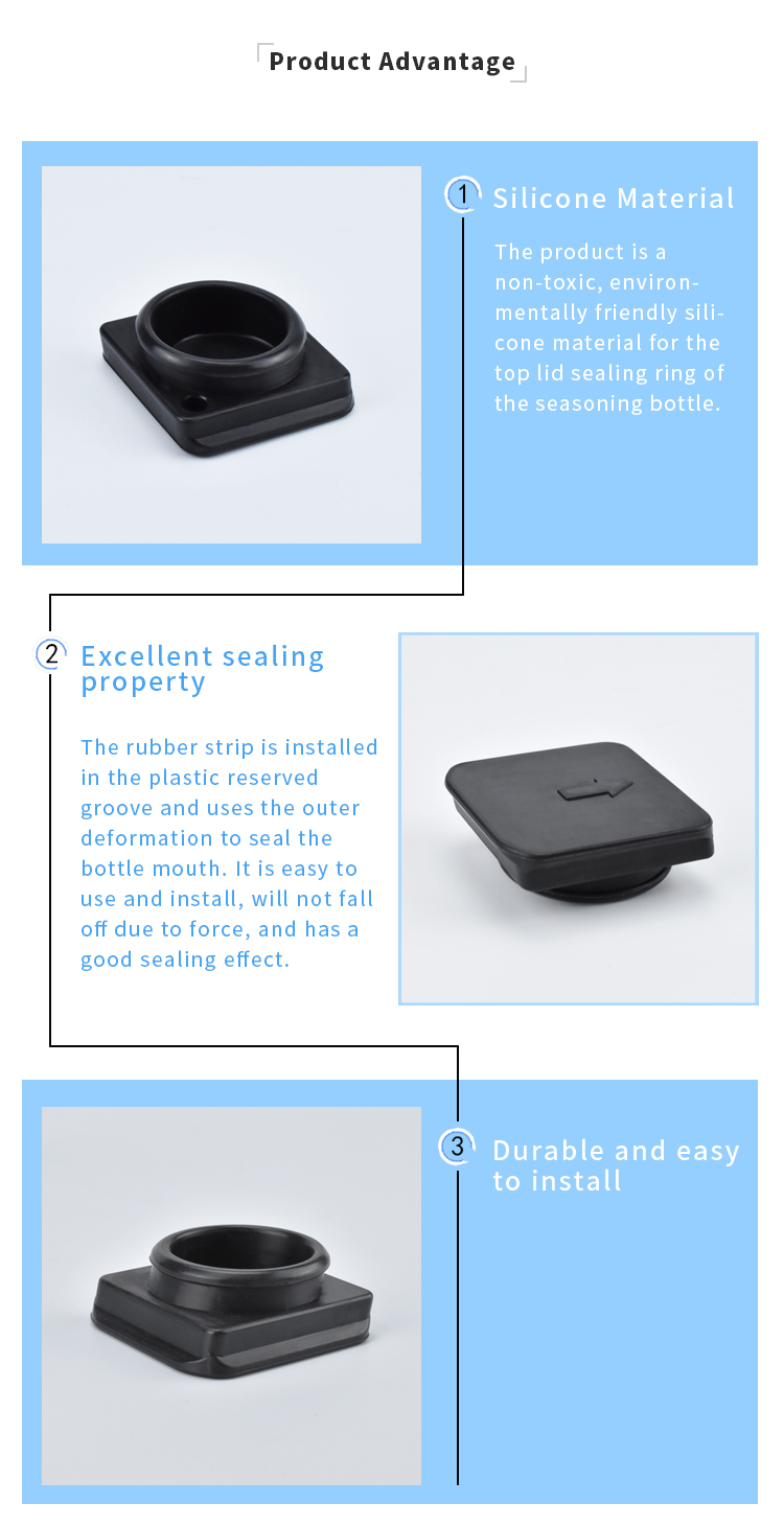 Custom Silicone Rubber Bottle Cap Seal Snap-on Gasket Blanking End Cap