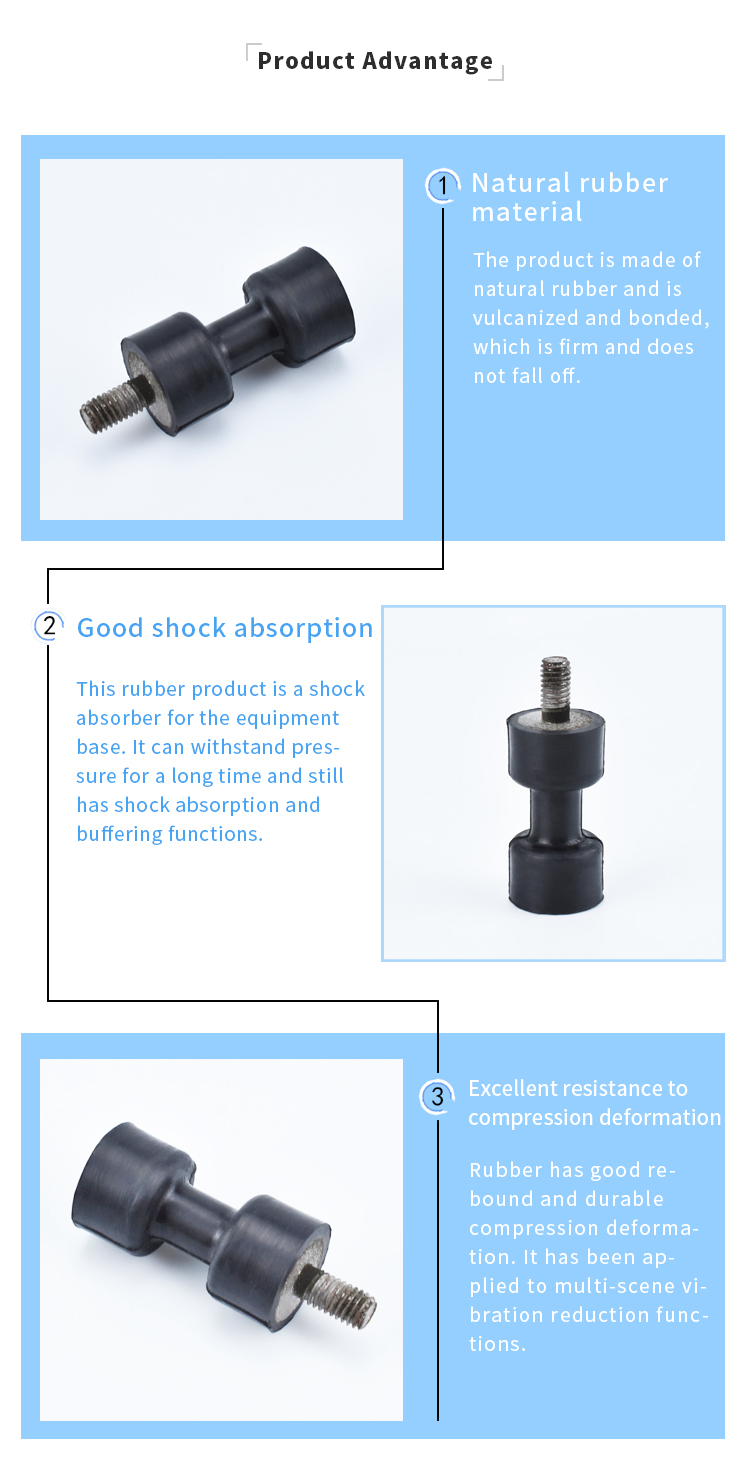 Custom Industrial Shock Rubber Absorbers | Natural Rubber Vibration Dampers