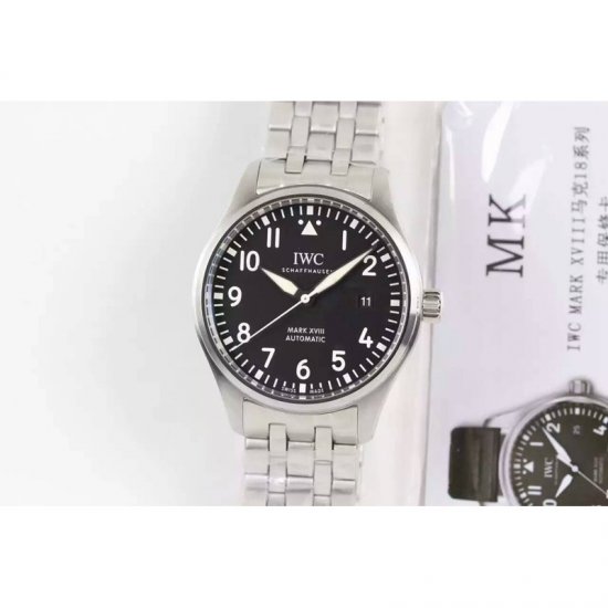 IWC Pilot Mark XVIII IW327002 Stainless Steel Black Dial Swiss 2,iwc