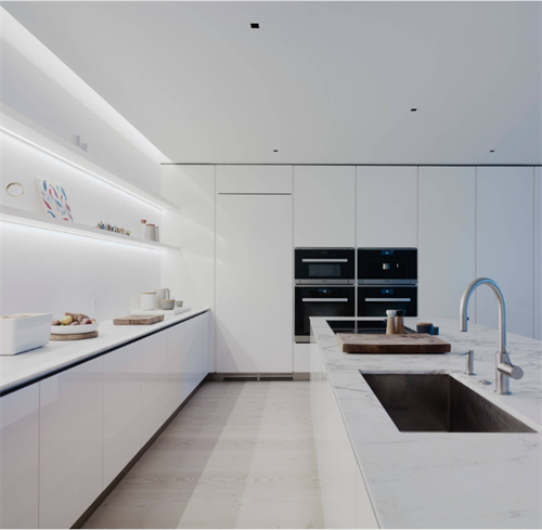 Modern designs white lacquer modular kitchen cabinets