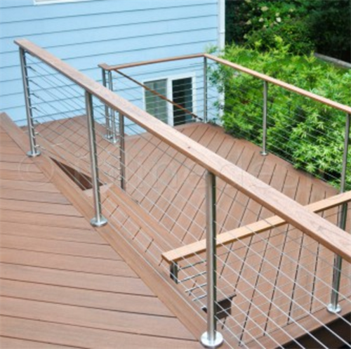 Outdoor Deck Wire Railing Kits Tensioning Stainless Steel Cable Balustrade System For Sale
