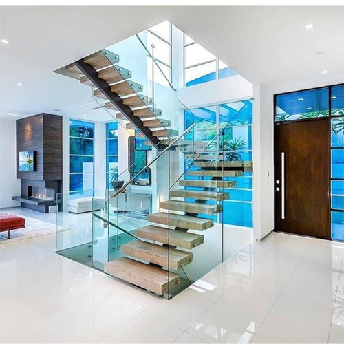 Prefabricated stairs steel wooden stairs indoor stairs wood prices