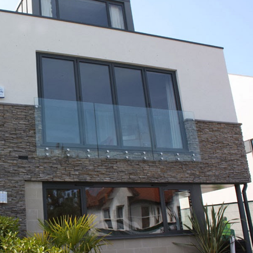 Juliet blacony glass railing window glass guardrail standoff glass railing