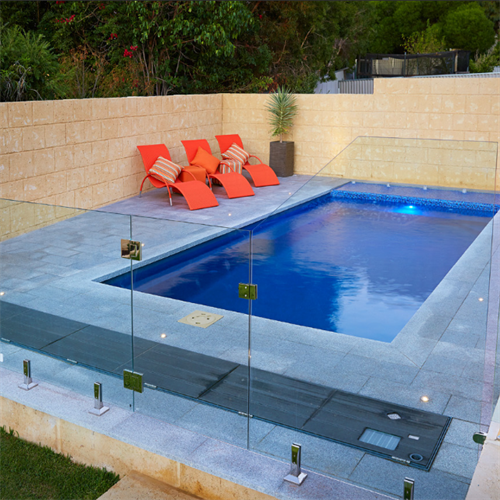 Glass swimming pool fence glass railing