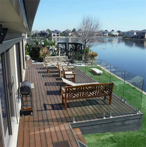 Frameless glass railing deck glass railing glass fence