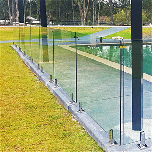 Glass swimming pool fence glass railing
