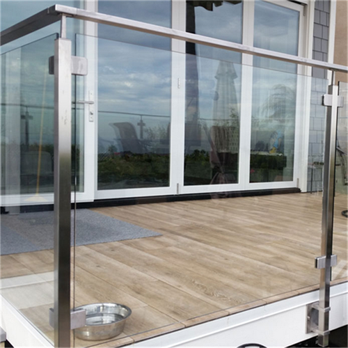 Square post glass railing side mounted glass railing for balcony