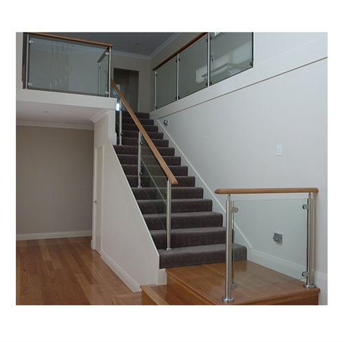 Modern glass railing stair glass railing indoor glass balustrade