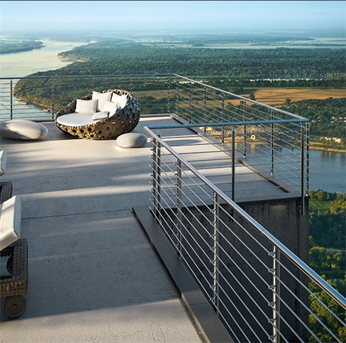 Side mounted rod bar railing stainless steel railing parts