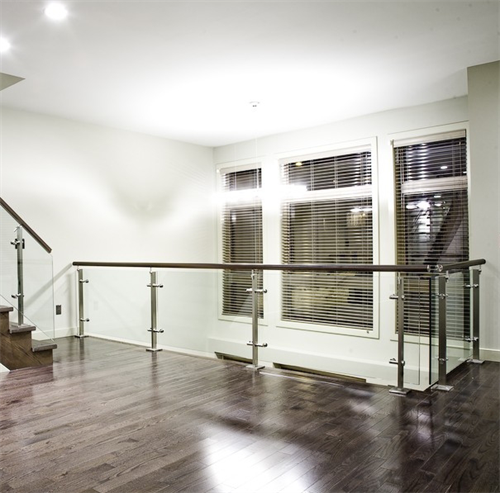 Modern glass railing stair glass railing indoor glass balustrade