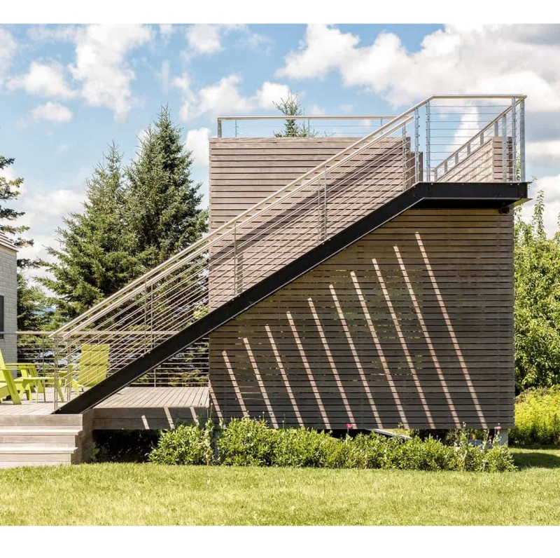 Outdoor modern residential steel stairs