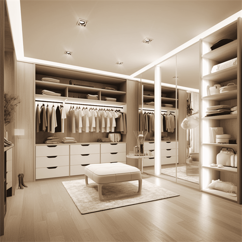 Customized luxury bedroom wardrobe master wooden walk in closet