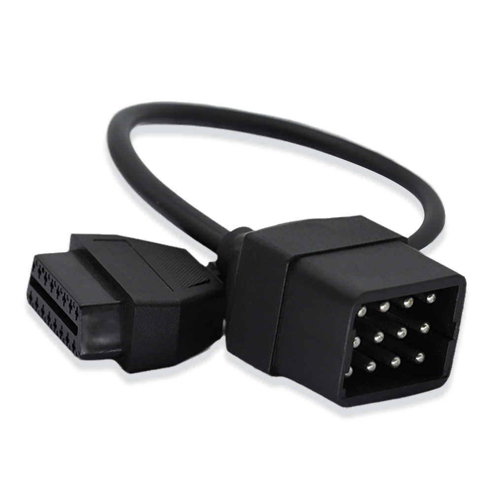 OBDII Diagnostic Connector Cable 12pin Male to OBD2 16pin Female for GAZ
