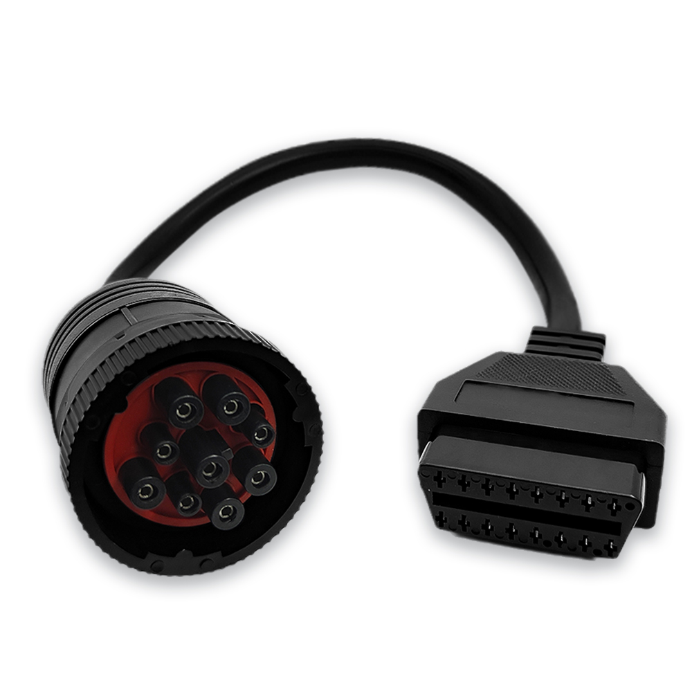 Truck J1939 9Pin Cable Adapter to OBD2 OBD 16Pin Truck Diagnostic Connector for Deutsch