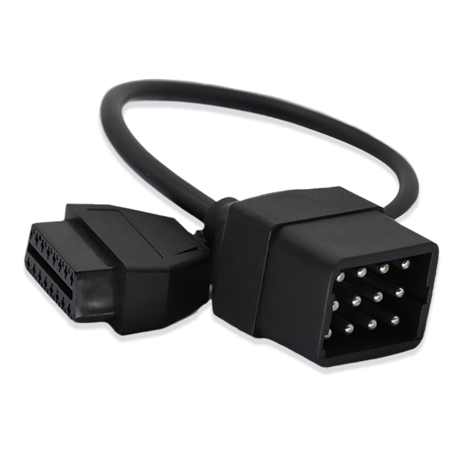 Heavy Duty Gaz 12 Pin Male to OBD obd2 ObdII DLC 16 Pin Female Trucks ...
