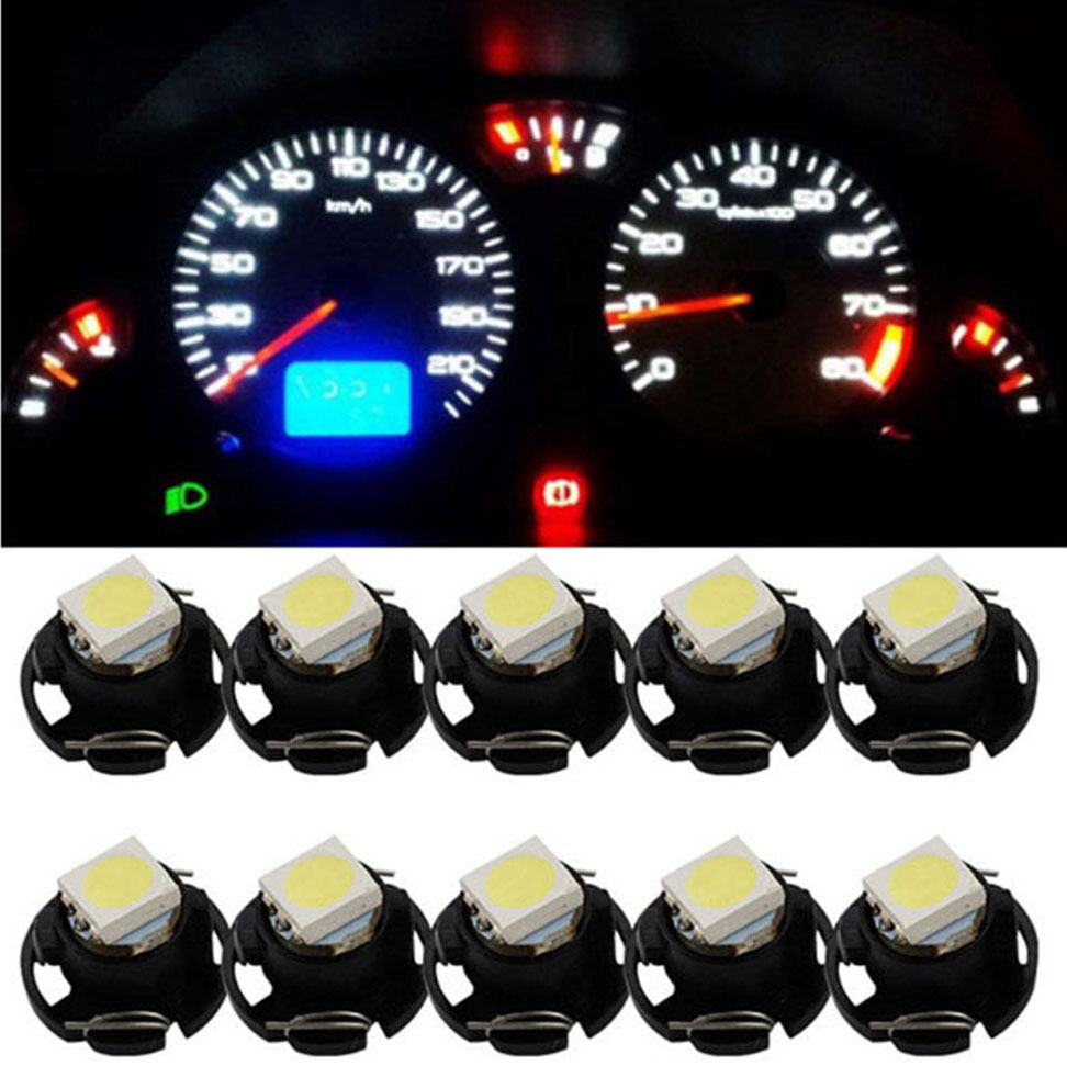 SENZEAL-AUTO | 10x T4.7 NW8 12V Car LED Wedge Gauges Dashboard Warning ...