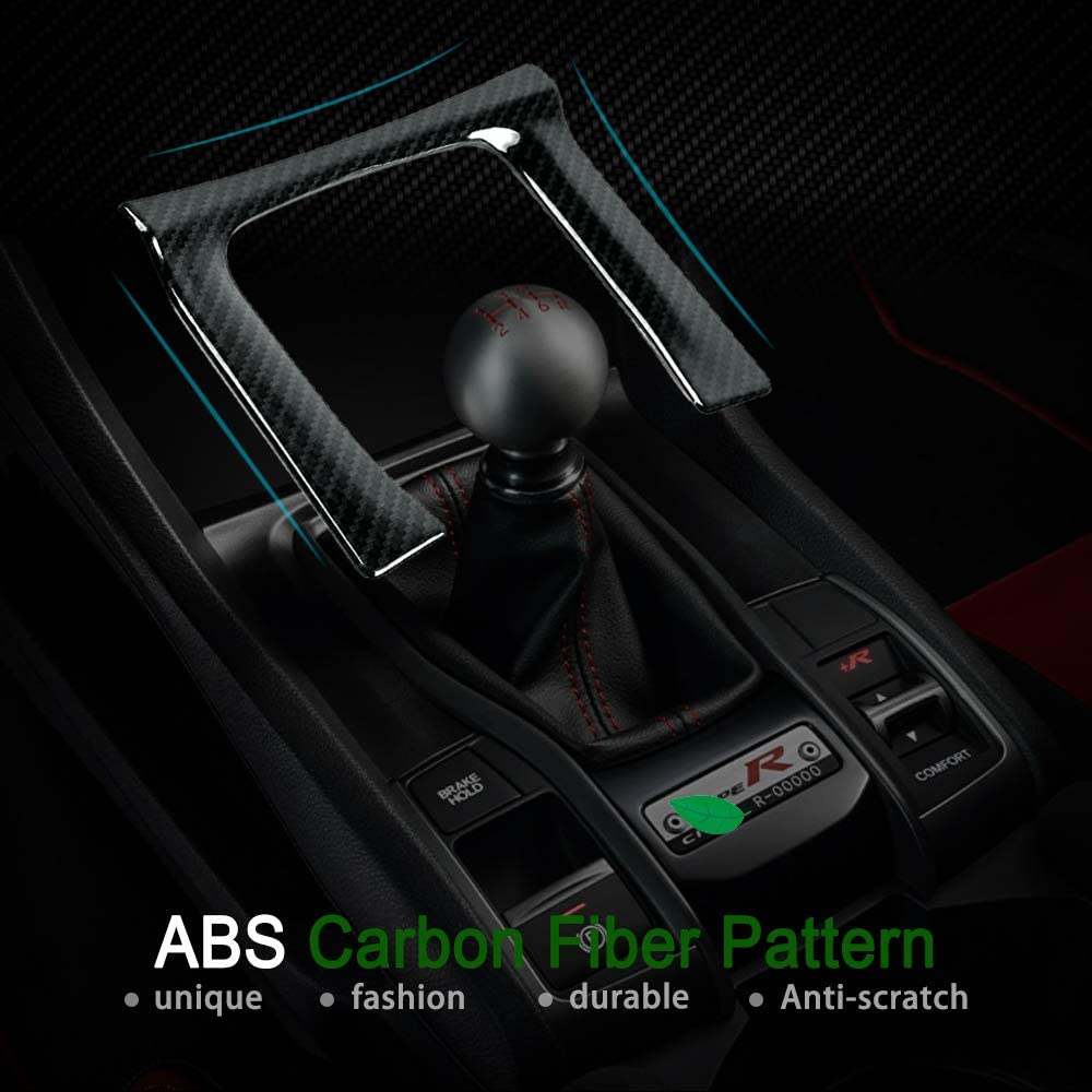 SENZEAL-AUTO | for 10th Gen Civic ABS Carbon Fiber Texture Gear Box ...