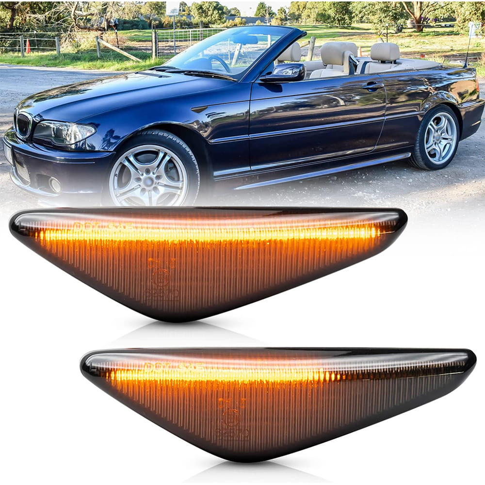 Sequential Amber LED Side Marker Lights for 2004-2006 BMW E46 LCI 325Ci ...