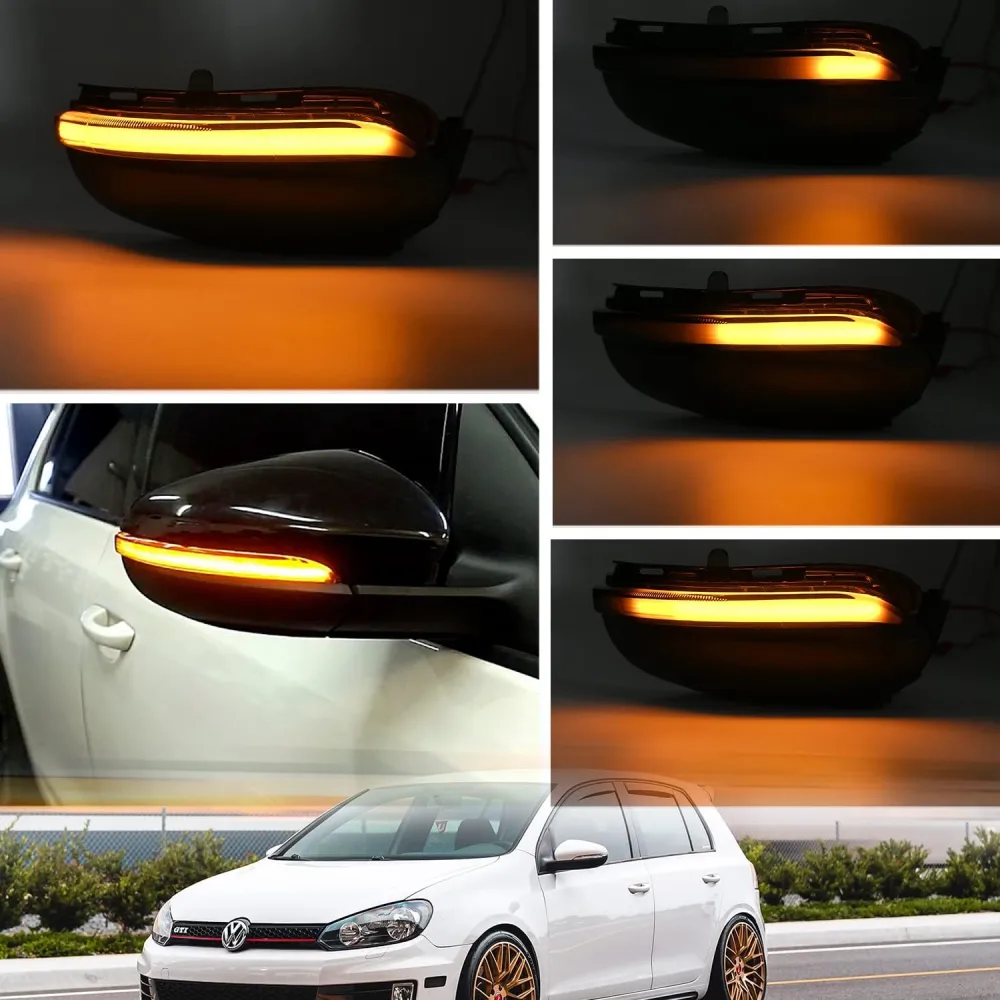 Sequential LED Side Mirror Marker Lights Compatible VW MK6 GTI MK6 Golf ...